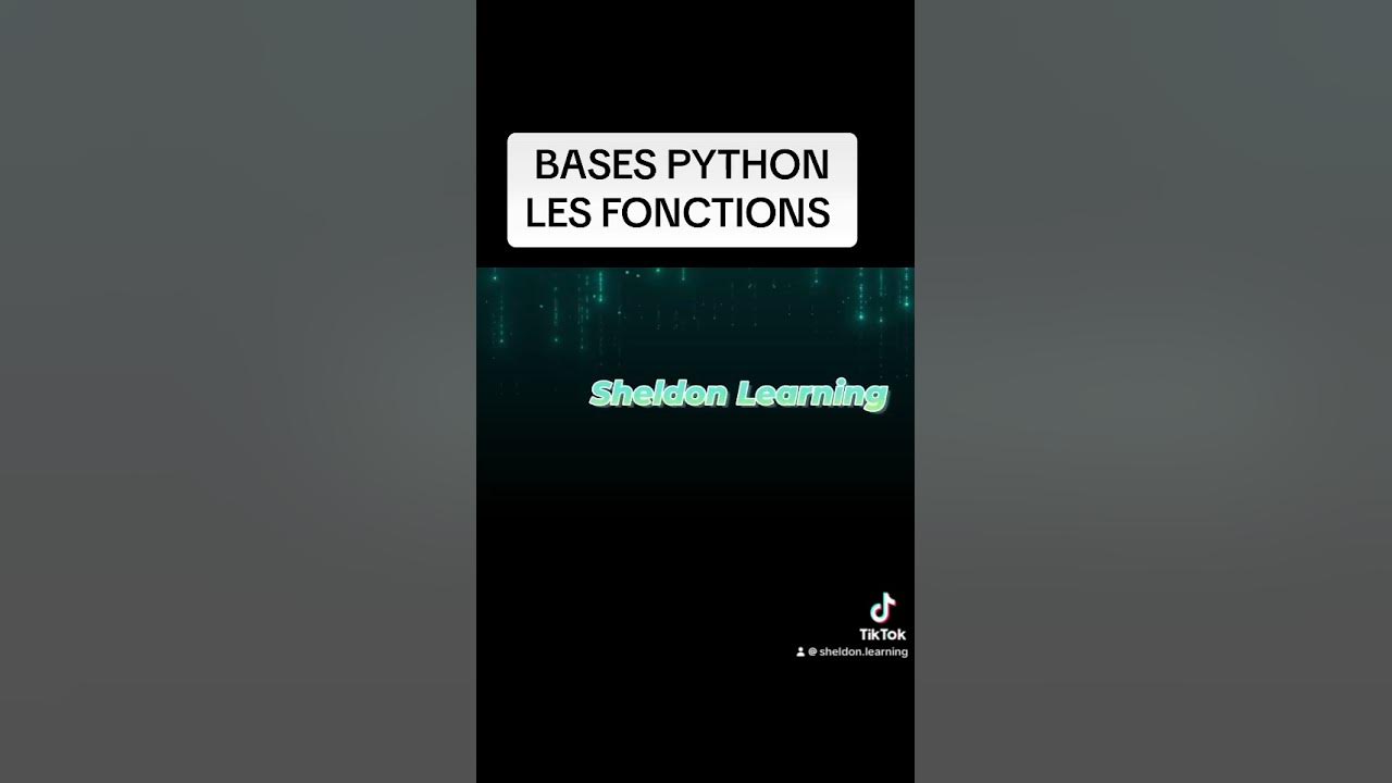 BASES PYTHON: LES FONCTIONS - YouTube