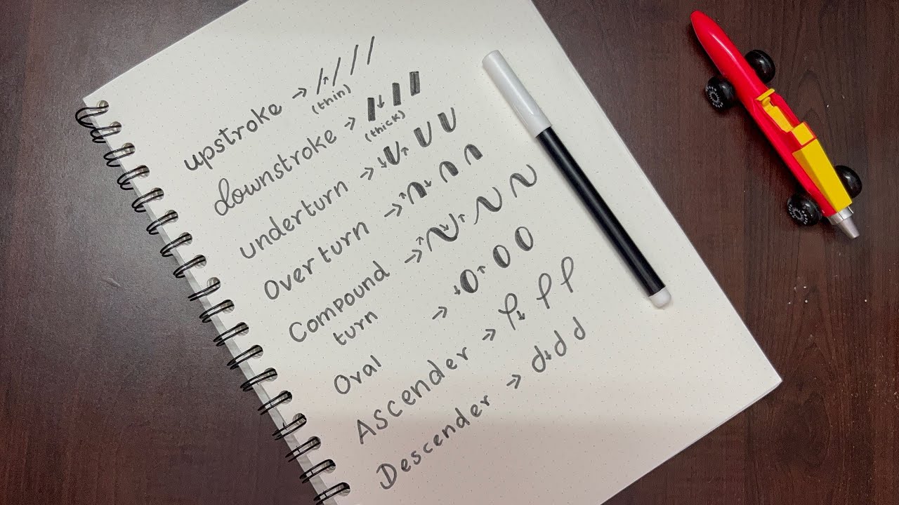 Basic calligraphy strokes | Writing | Basic strokes of hand lettering ...