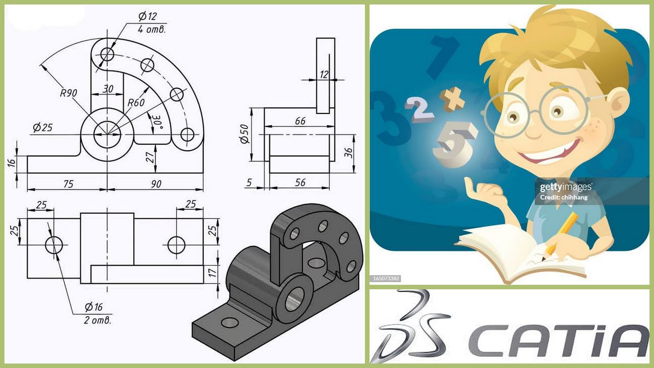 Example 18| Part Design Workbench| CATIA V5|#catiav5r20 #catiav5 # ...
