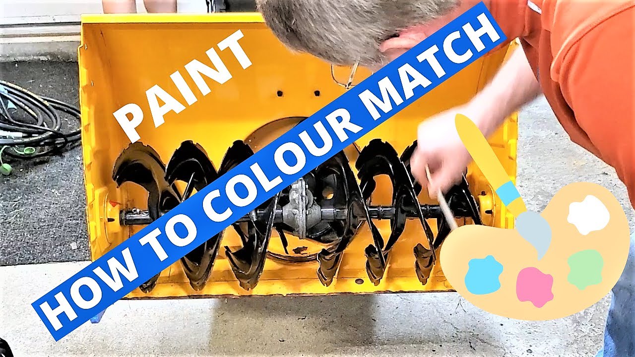 How to color/colour match paint on a Club Cadet snow blower - YouTube