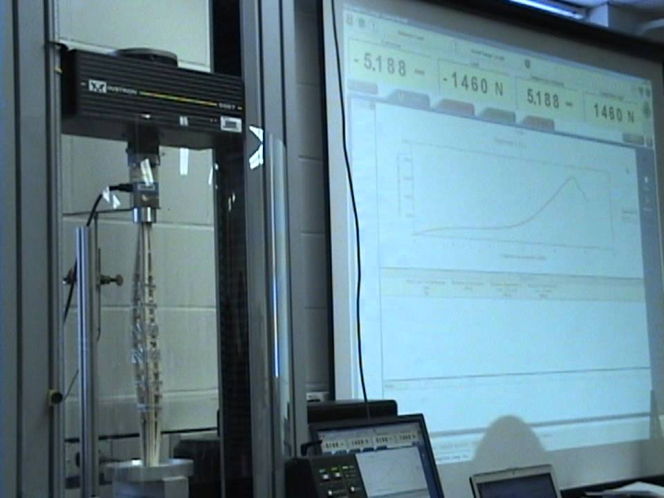 Balsa Wood Column Testing - YouTube