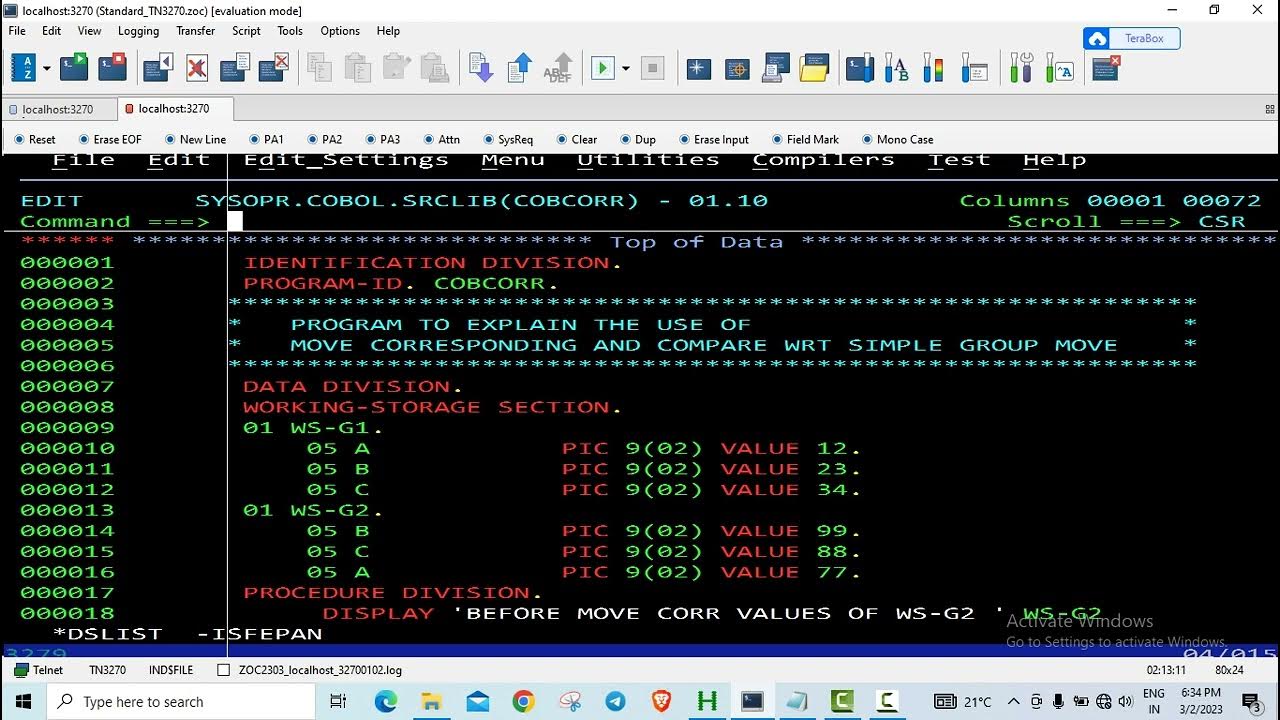 COBOL - MOVE CORRESPONDING - YouTube