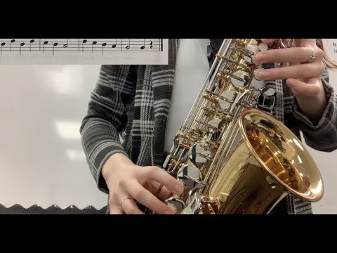 Essential Elements Saxophone Song #23 March Steps! - YouTube