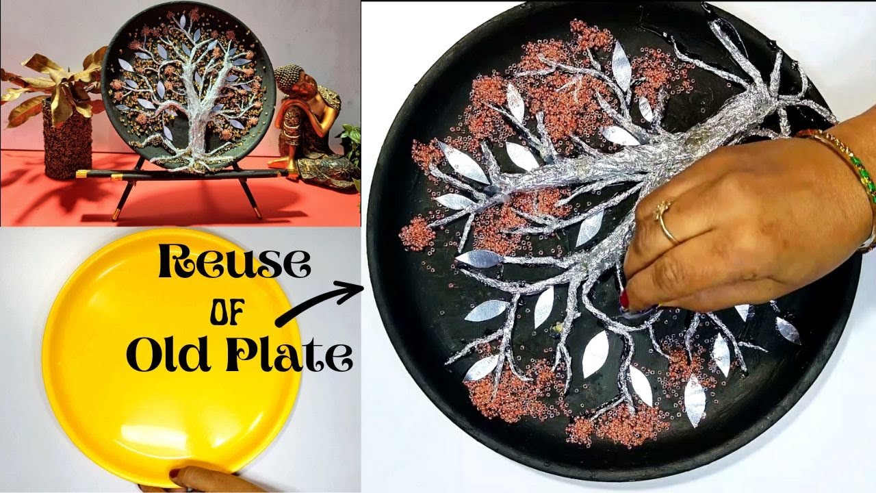 DIY with me on Plate | Super Amazing Idea!!! | Best Reuse of Old Plates ...