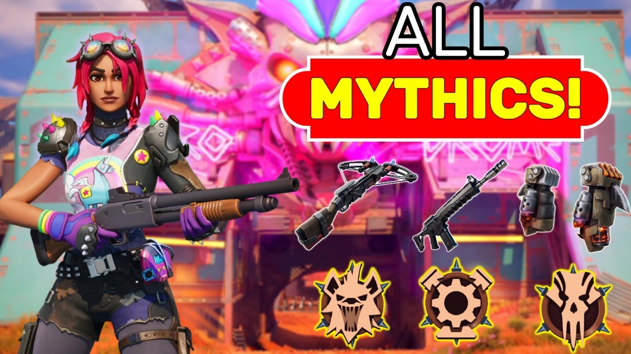 Getting All The Mythics In Fortnite! - YouTube
