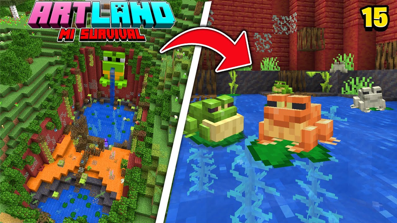 HAGO UN ESTANQUE PARA MIS RANAS ! POR FIN TIENEN CASA EN MINECRAFT 1.19 ...