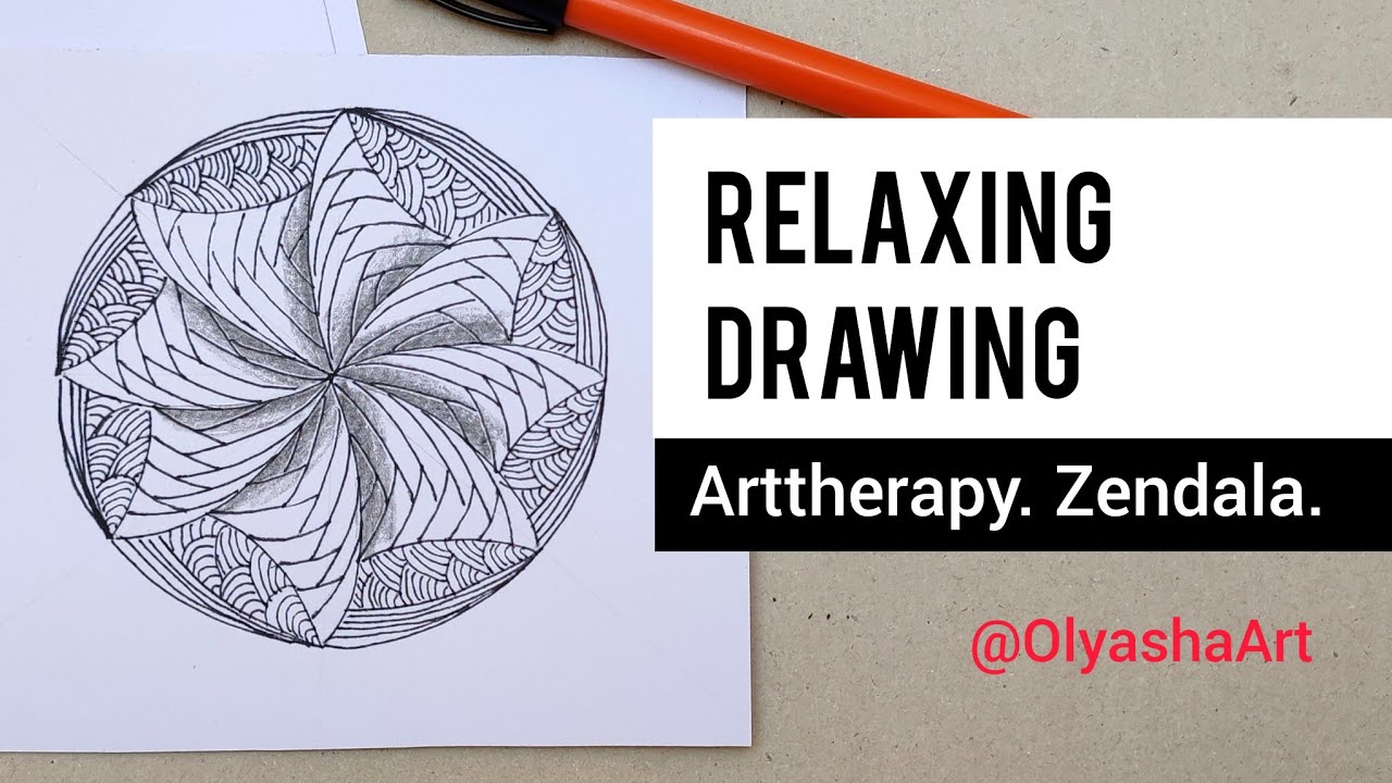 Relaxation with meditative drawing. @OlyashaArt - YouTube