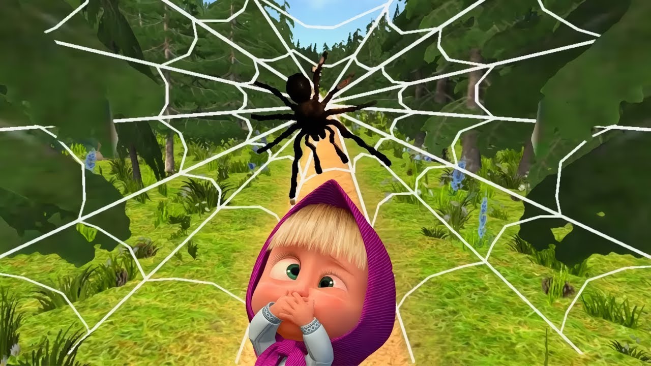 Masha et Michka - Parc d'attractions avec des araignées - Dessins ...