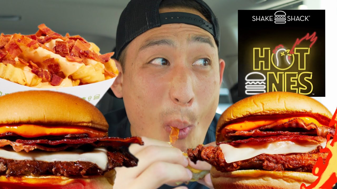 Hot Ones X Shake Shack- Trying the NEW Collaboration Burgers. - YouTube