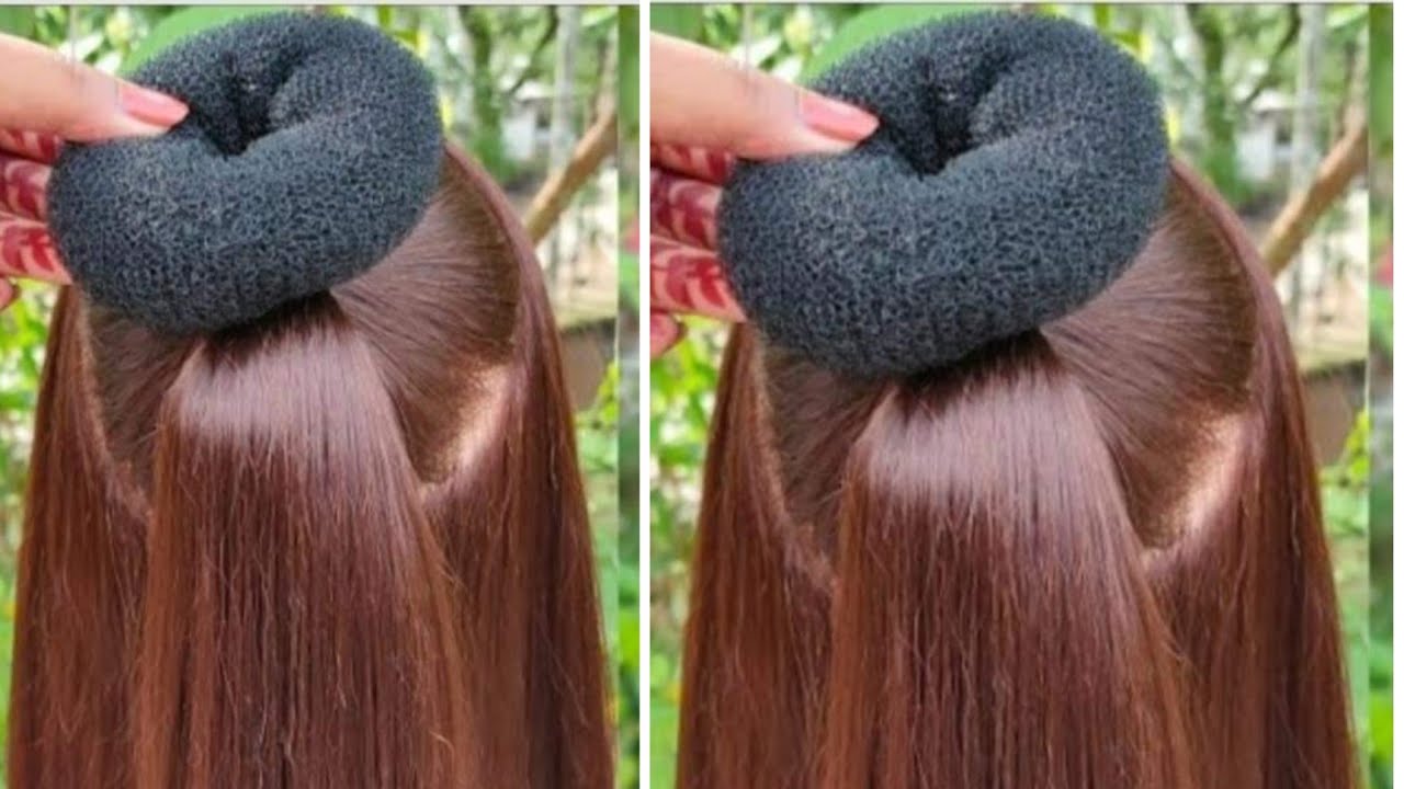 Beautiful Donut Hairstyle for Ladies | simple And Amazing Bun Hairstyle ...