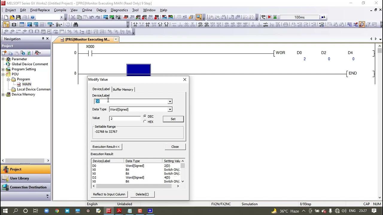 #PART32 WOR LOGICAL OPERATION in GX WORKS2 Programming Software # ...