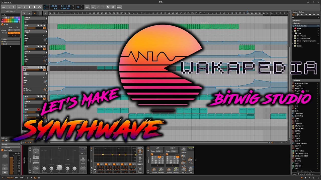 [Let's Make] Synthwave song from scratch! [Bitwig][Synthwave ...