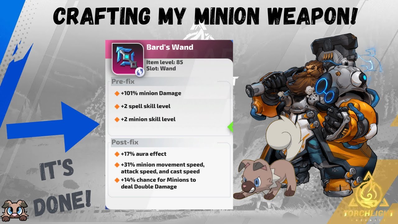 I FINALLY CRAFTED MY MINION WEAPON! | Torchlight infinite - YouTube