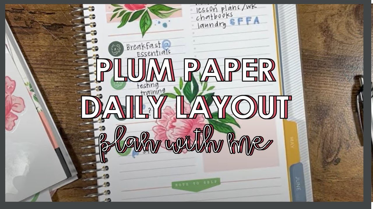 Plum paper daily plan with me - YouTube