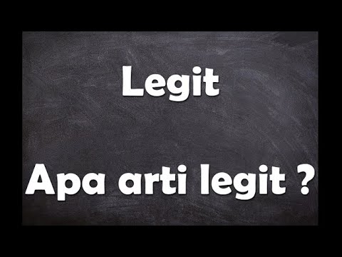 Apa arti kata Legit ? - YouTube