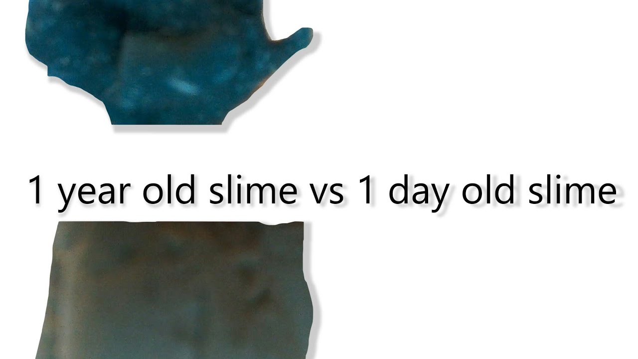 1 year old slime vs 1 day old slime - YouTube