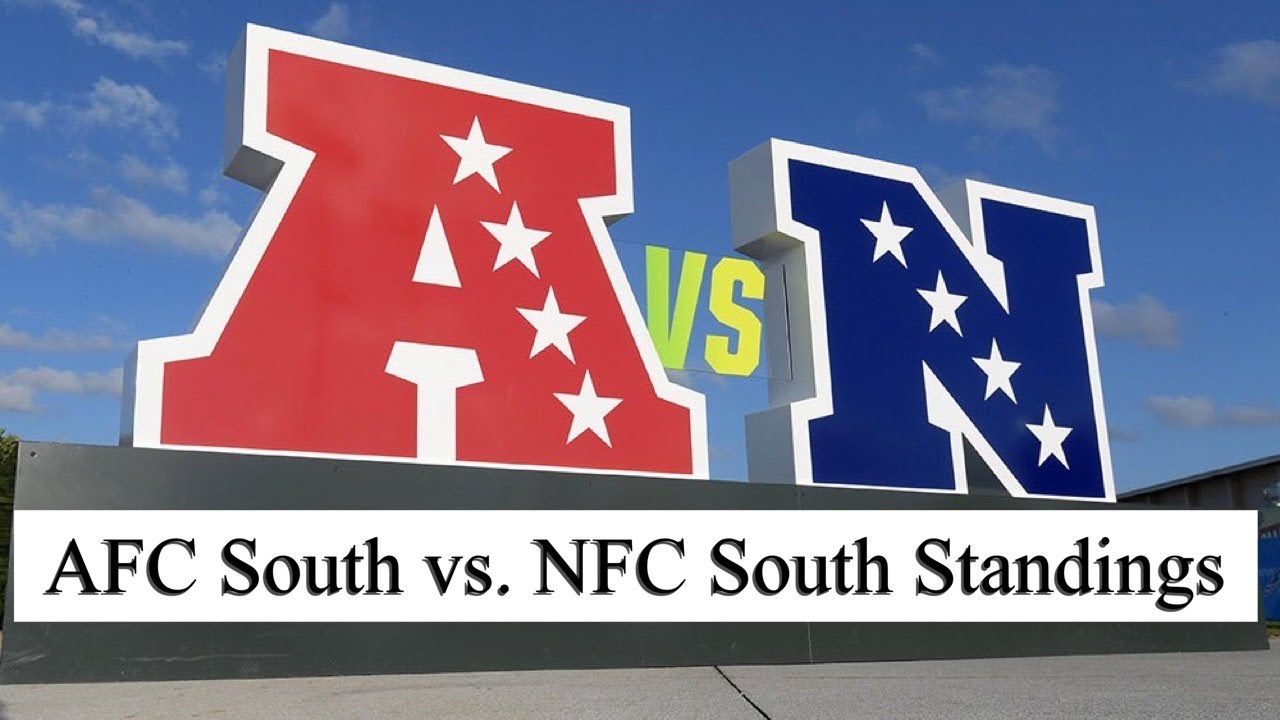 AFC South vs. NFC South Standings in WINS from 2010 - 2019. - YouTube