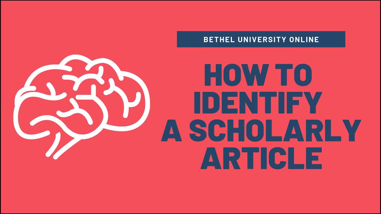 How to Identify a Scholarly Resource - YouTube