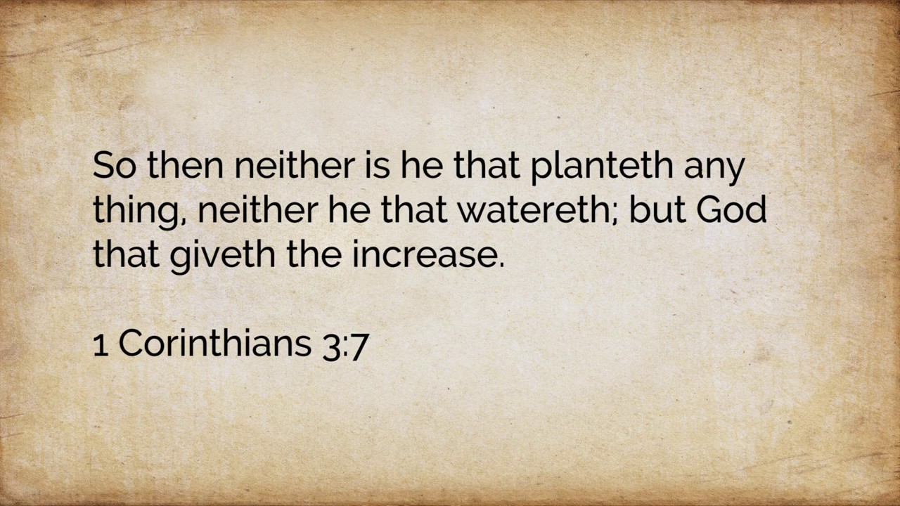 1 Corinthians 3:5-11 - The Most Important Teamwork Of All - YouTube