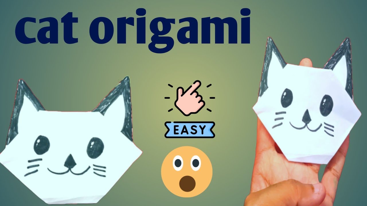 paper cat easy|| origami cat||paper cat making video|| paper cat craft ...