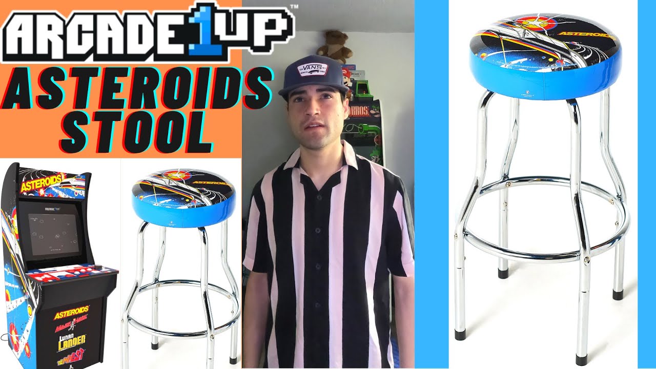 ARCADE1UP ASTEROIDS STOOL QVC EXCLUSIVE - YouTube