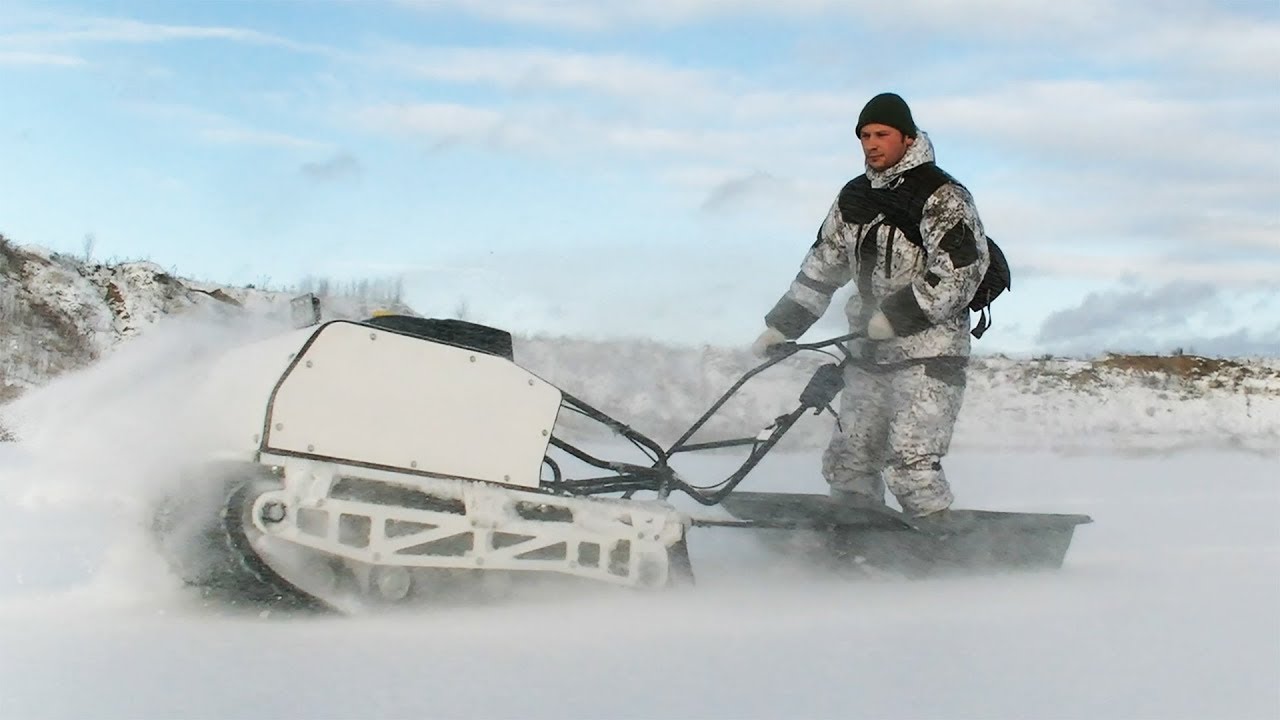 Snow motor dogs - best affordable winter transport! - YouTube