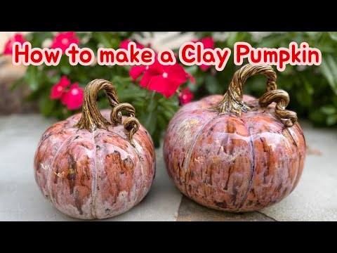 How to make clay pumpkins! - YouTube