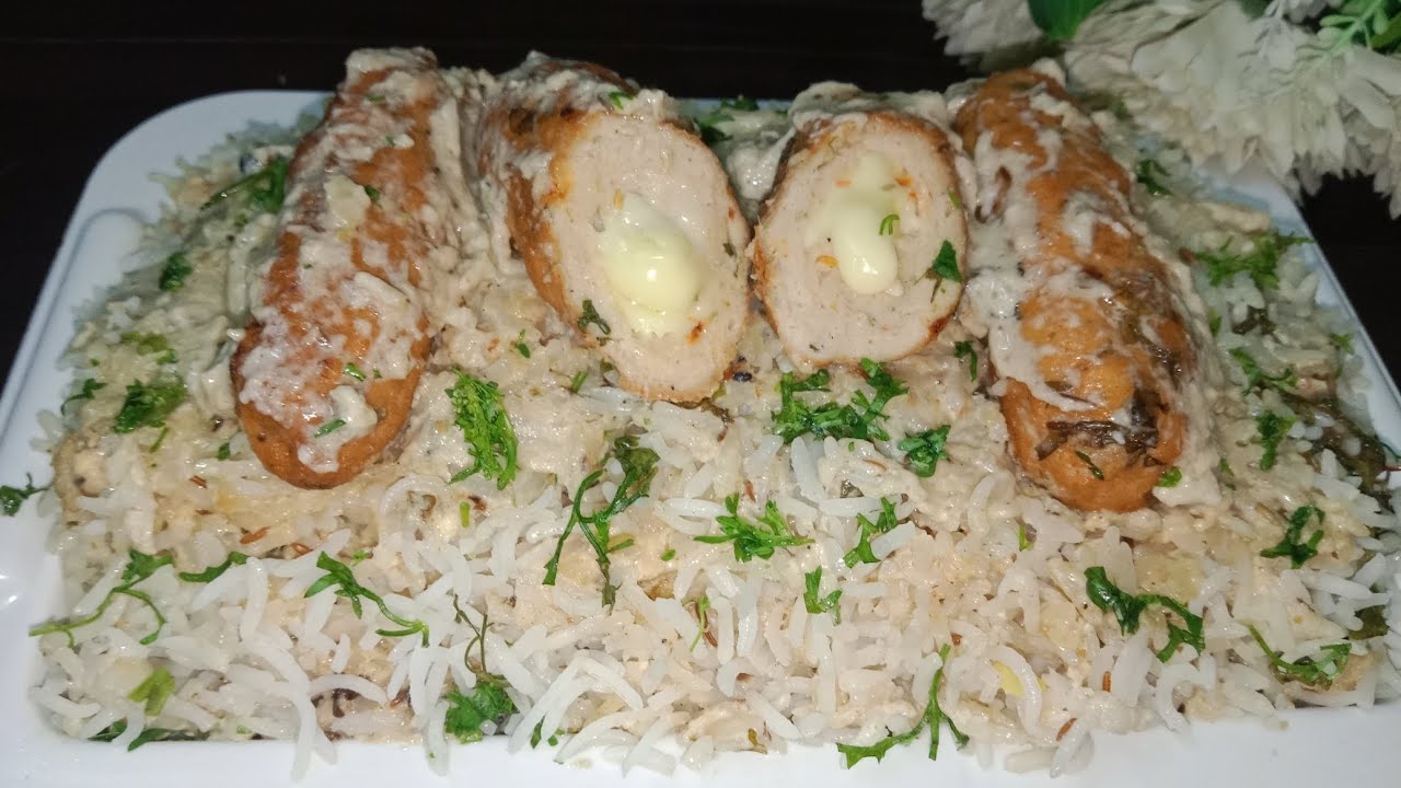 chicken malai cheese Sikh biryani recipe 😋🤤 creamy white biryani recipe ...