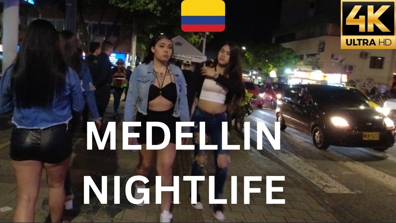 Medellin Colombia 🇨🇴 Nightlife Walking Tour in 4k Ultra HD - YouTube