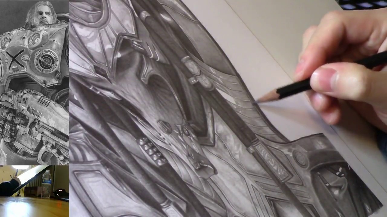 Live Stream - StarCraft 2 Artanis Pencil Drawing Part 50 - YouTube