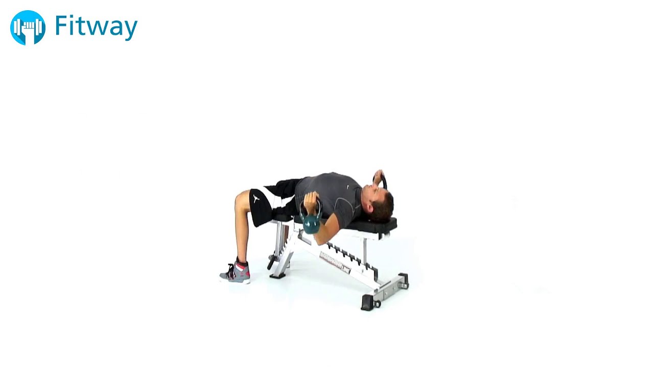 How To Do: Kettlebell Fly - Flat Bench Telle | Chest Workout Exercise ...