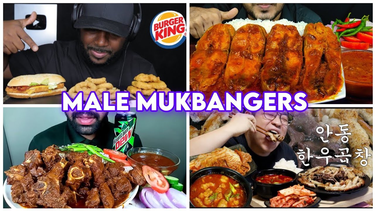 Male mukbangers compilation pt.3 - YouTube