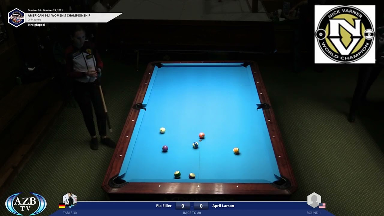 2021 American 14.1 Straight Pool Championship - Pia Filler vs April ...