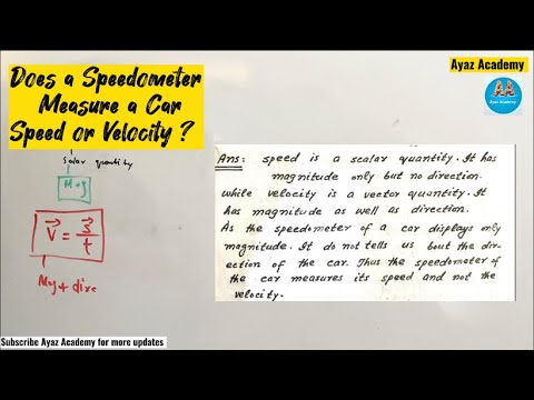 Does Speedometer Measure Car Speed or Velocity | Important Question ...