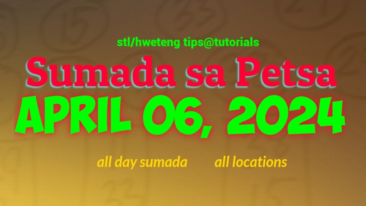 STL/HWETENG/ APR.06 /TIPS and TUTORIALS/SUMADA sa PETSA - YouTube