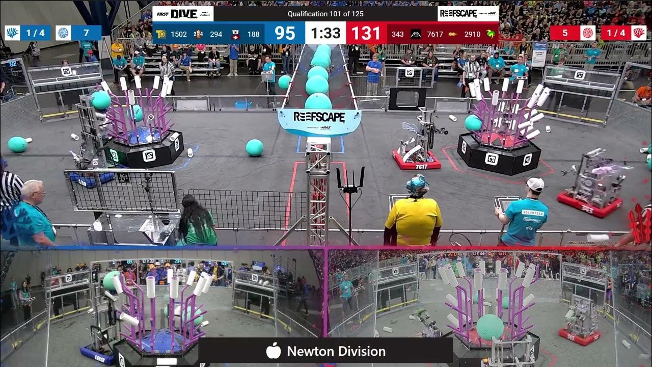 Qualification 101 - 2025 FIRST Championship - Newton Division - YouTube