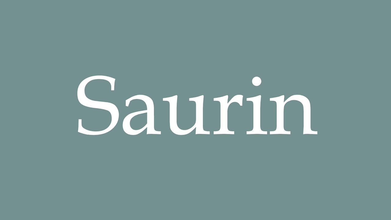 How to Pronounce ''Saurin'' Correctly in French - YouTube