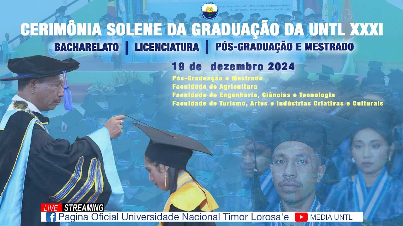 CERIMÔNIA SOLENE DA GRADUAÇÃO DA UNTL XXXI - YouTube