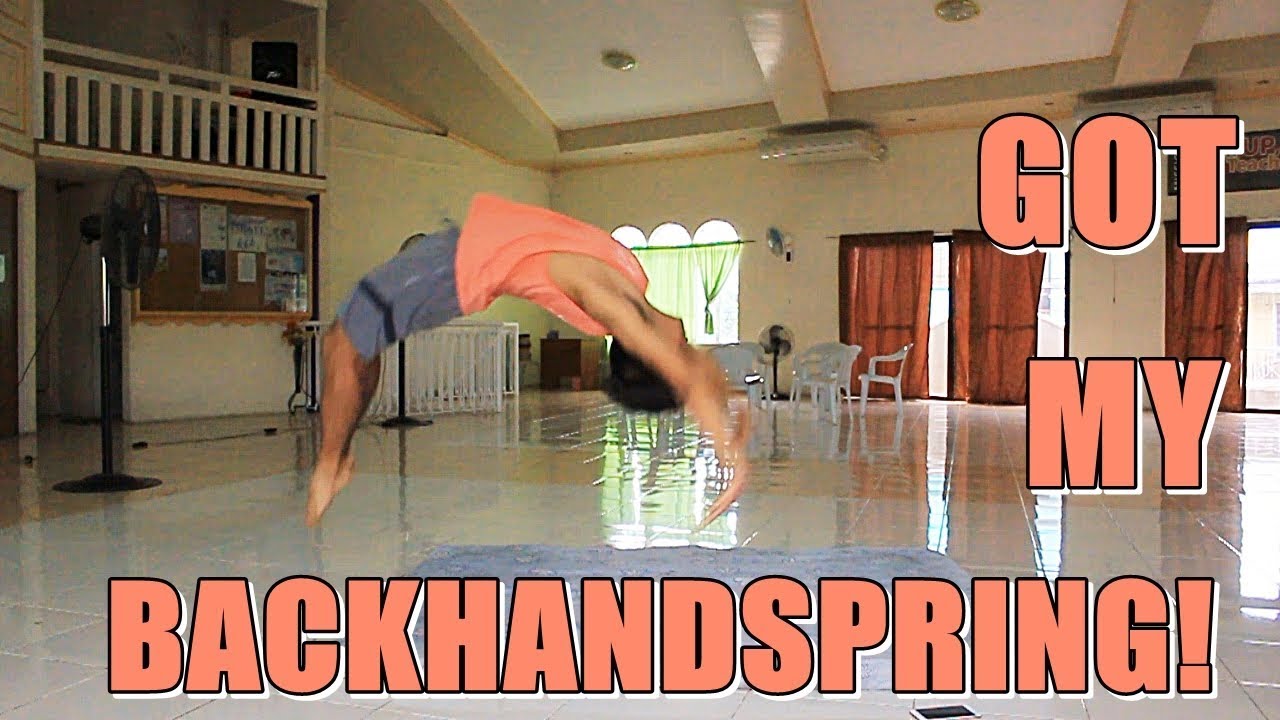 Getting My Back Handspring! - YouTube