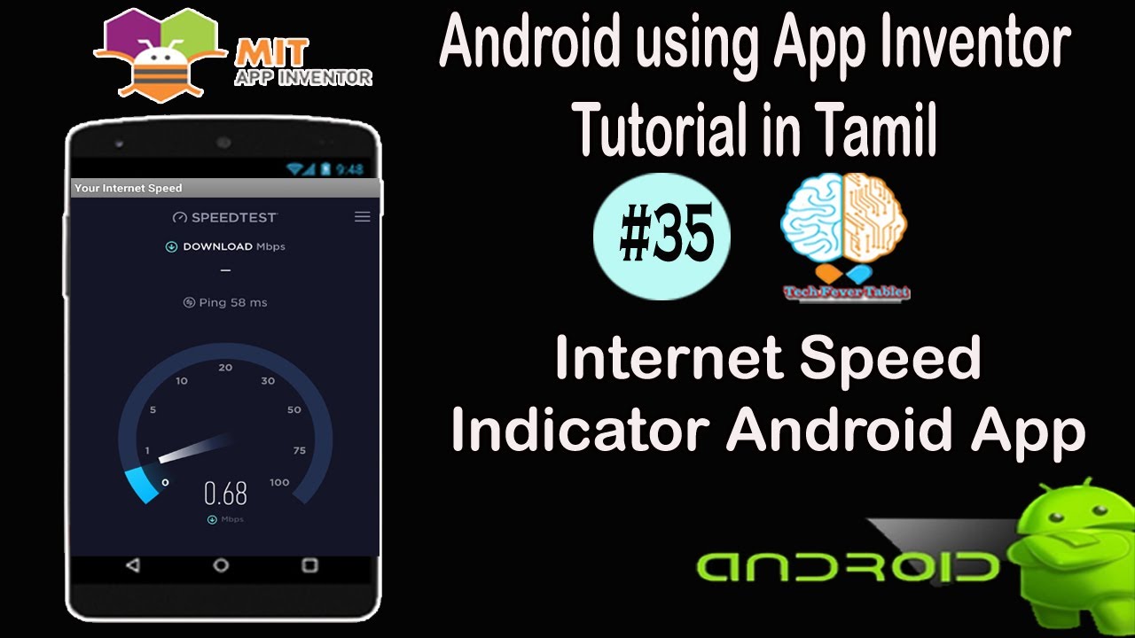 Internet Speed Indicator Android App in Tamil | Internet Speed Meter ...