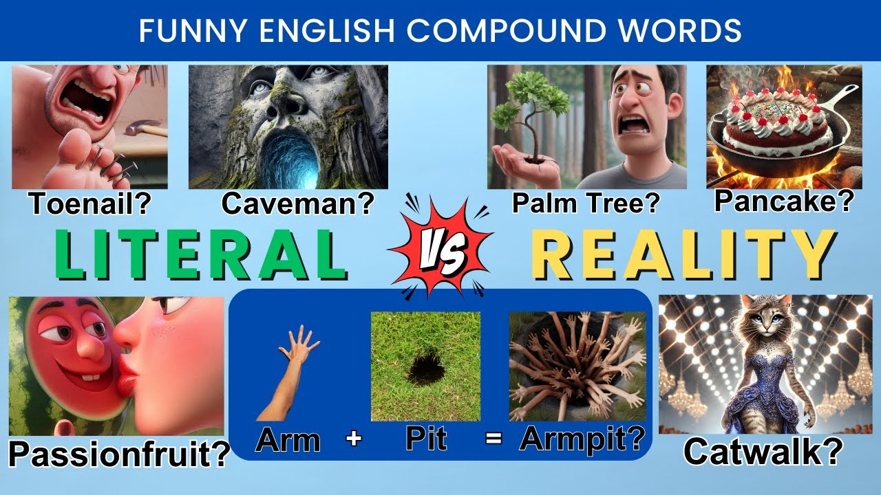 Literal VS Reality English Compound Words Compilation - YouTube