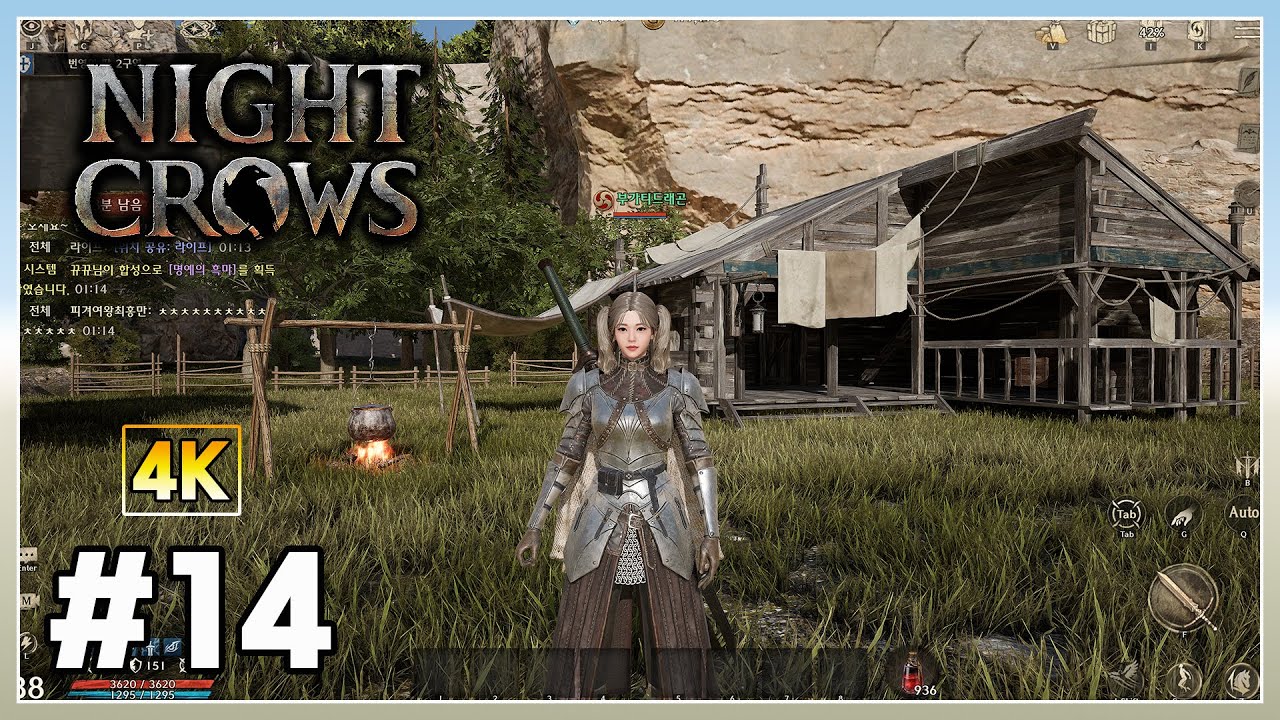 나이트 크로우(Night Crows)[4K] 양손검으로 게임 시작 - #14 - YouTube