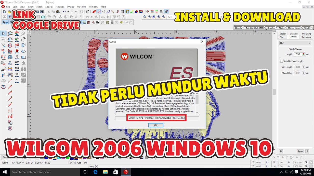 Cara Install Wilcom 2006 Windows 10 - YouTube