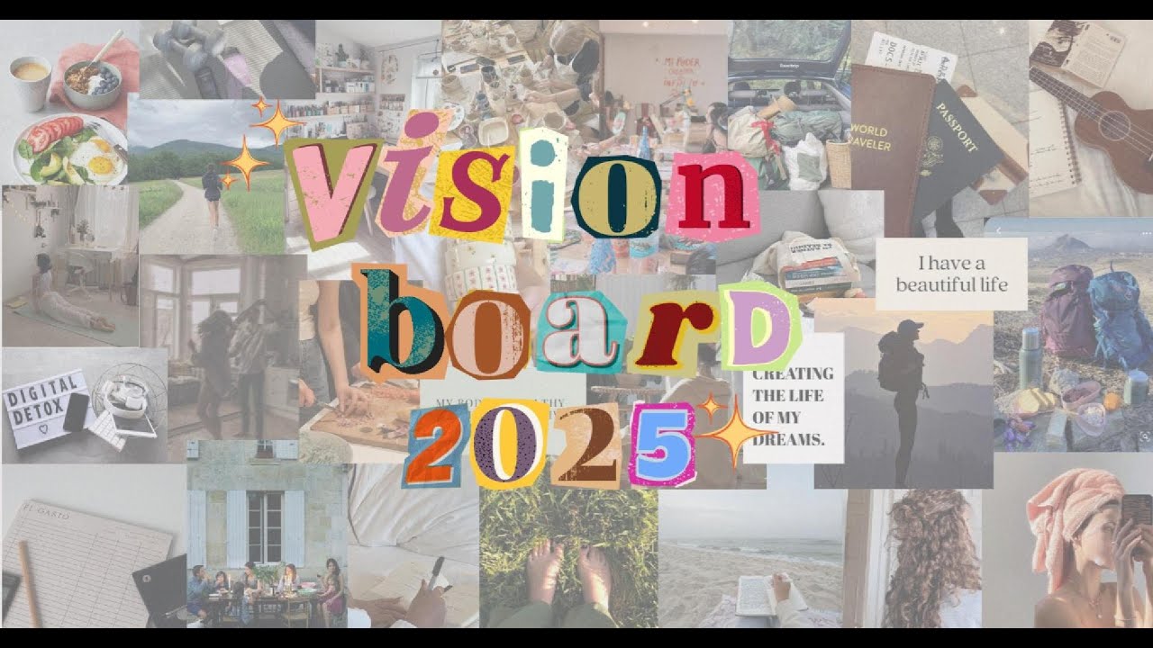 vision board 2025 nuevos hábitos y objetivos para este nuevo año - YouTube