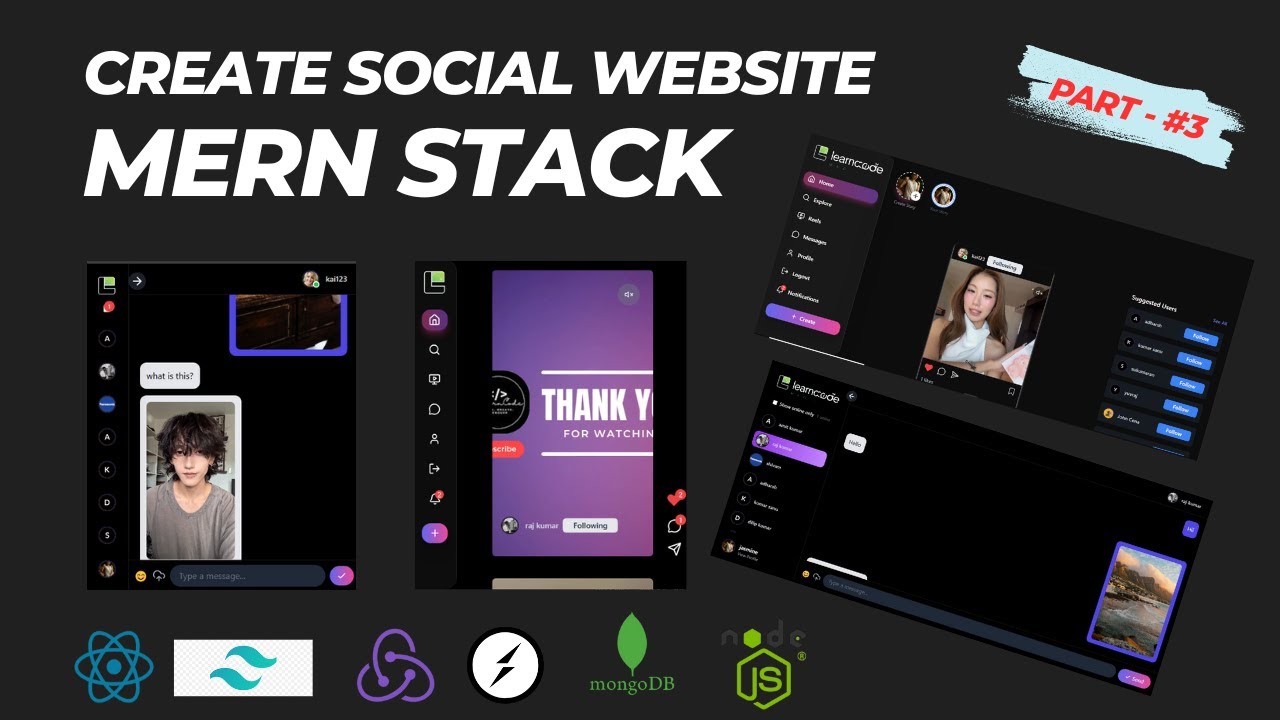 #3 Social Media Website In Mern Stack in Reactjs || Nodejs || Expressjs ...
