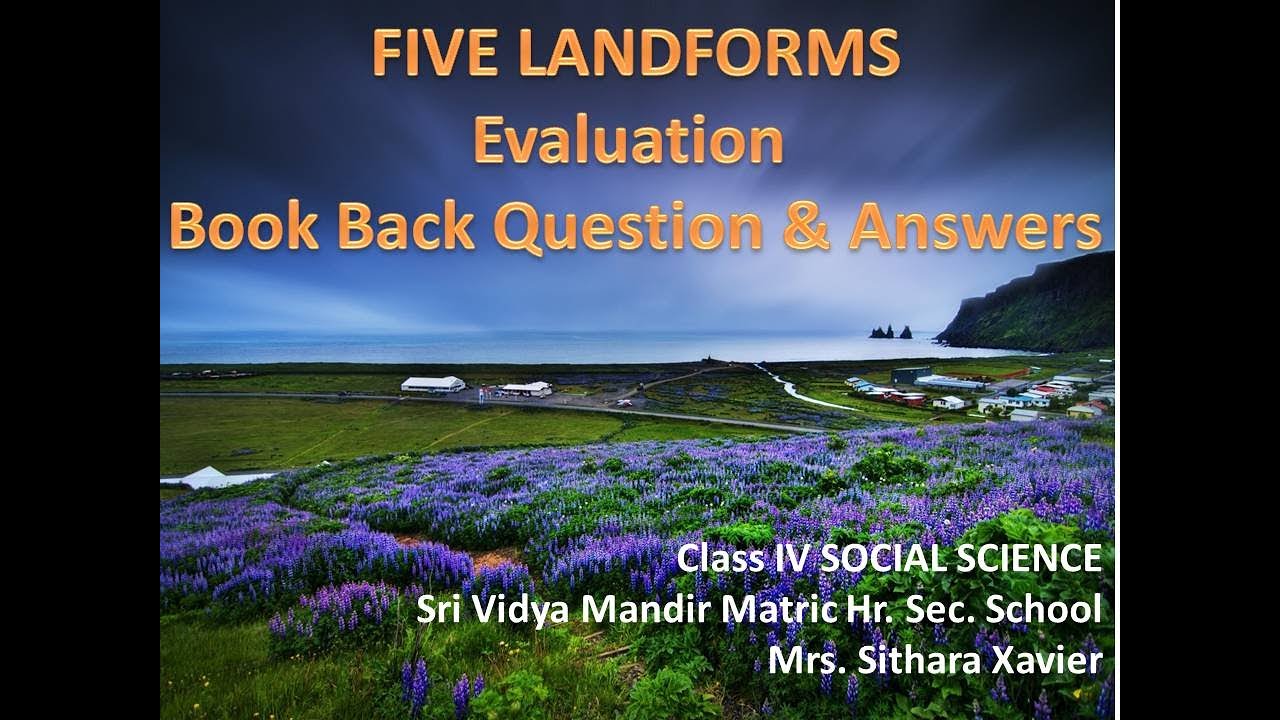 FIVE LANDFORMS || CLASS - 4 TERM - 1 || Unit 2 - EVALUATION || Social ...
