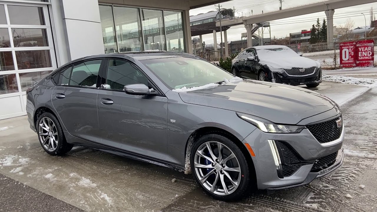 Gray 2021 Cadillac CT5 Sport Review - GSL GM City - Calgary - YouTube