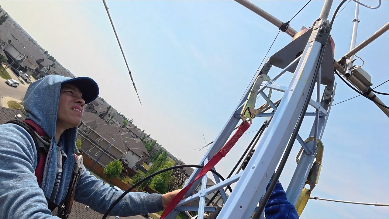 Part 5 Ham Radio tower and Antenna installation: Hf Beam - YouTube