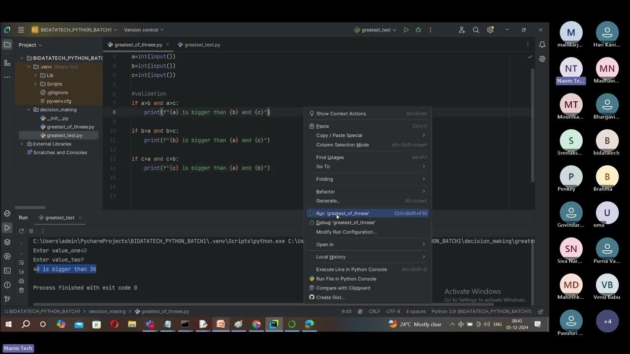 B2 Class5 Python Control Statements P2 - YouTube
