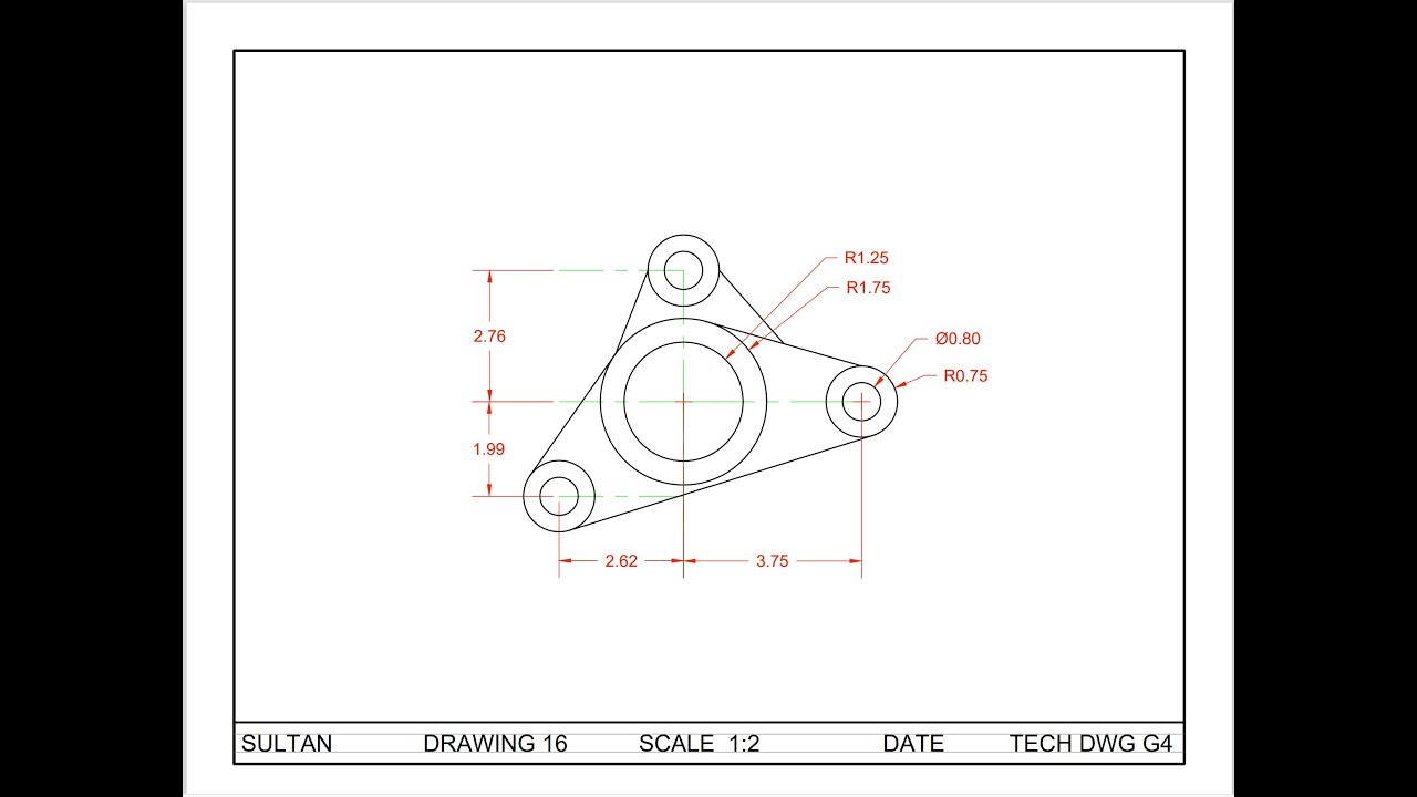 AutoCAD Drawing 16 - YouTube